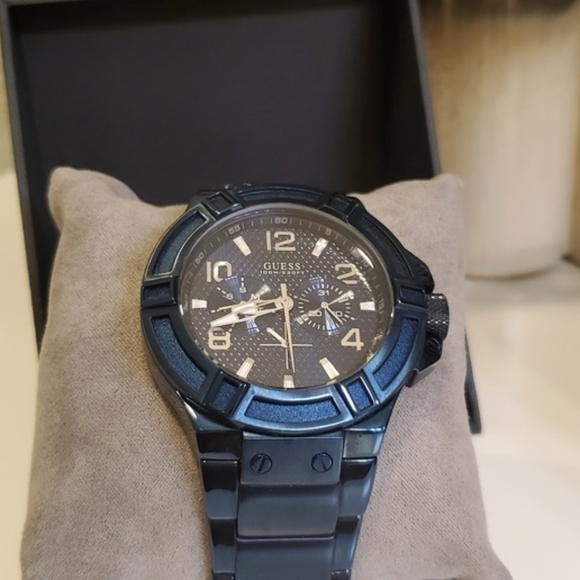 Guess | Accessories | Guess Mens Rigor Blue Multifaced Watch | Poshmark
